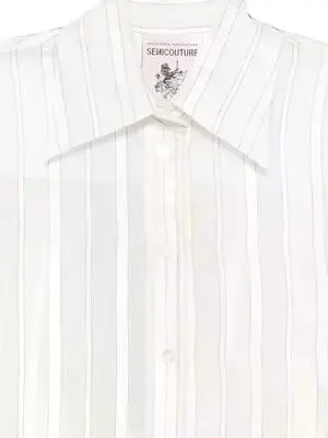 SEMICOUTURE Striped Tie-back Shirt