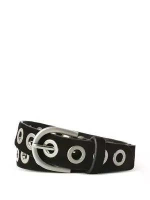 Xirena Fawn Francoise Eyelet Buckle Belt - Black