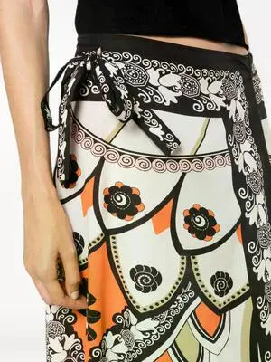 La DoubleJ Graphic-print Wrap Skirt