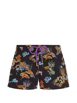 Vilebrequin Fiona Embroidered Swim Shorts - Black