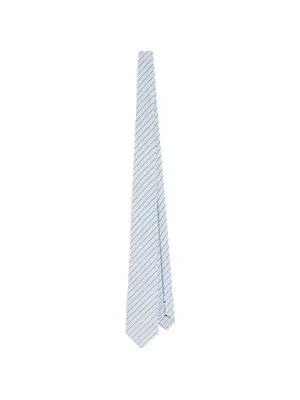 Dolce & Gabbana Striped Poplin Tie - Blue