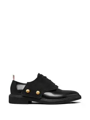 Thom Browne Suede-panelled Derby Shoes - Black