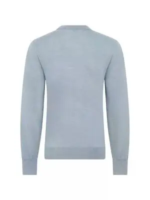 SLOWEAR Fine-knit Crew-neck Sweater - Blue