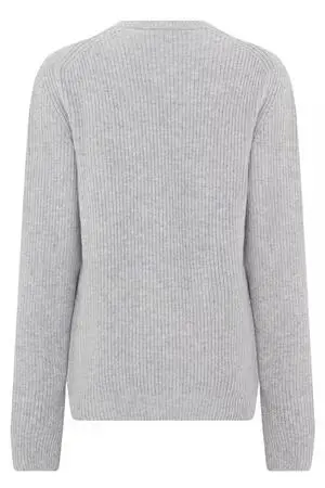 SLOWEAR Ribbed-knit Crew-neck Sweater - Grey
