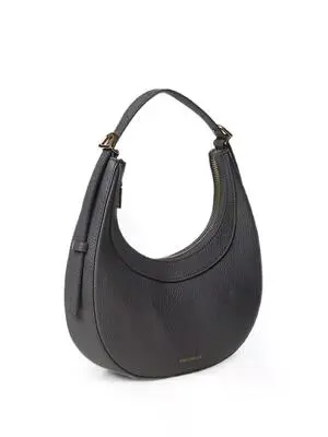 COCCINELLE Grained Leather Crescent Tote Bag