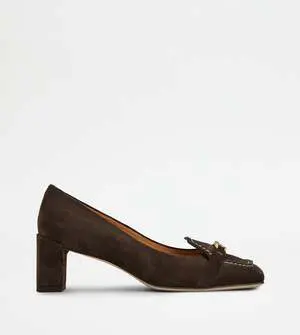 TOD'S Pumps In Suede - Brown