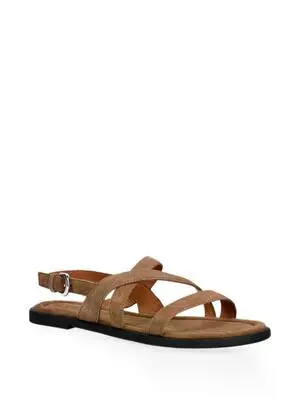 VAGABOND SHOEMAKERS Zaida Crossover Strap Buckle Fastening Sandals - Neutrals