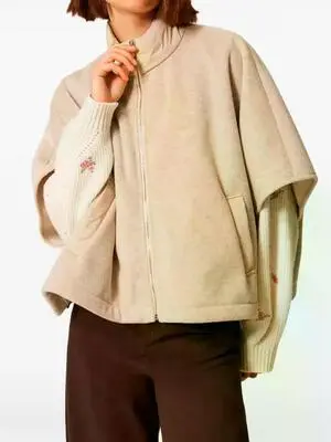 TWINSET Zip-up Mock-neck Poncho