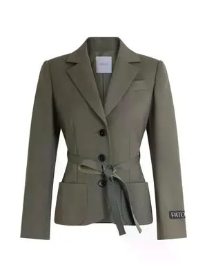 PATOU Belted Single-breasted Blazer - Green