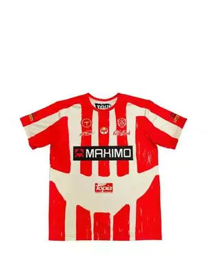 TRAVIS SCOTT Mexico Graphic-print Striped T-shirt - Red
