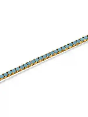 LADY D WORLD Tone Turquoise Tennis Bracelet