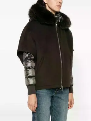 MOORER Pegaso Fur-trim Cape Jacket