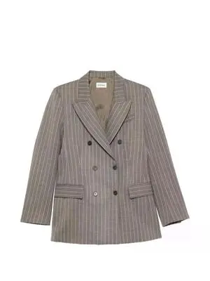 P.a.r.o.s.h Pinstripe-pattern Double-breasted Blazer - Brown