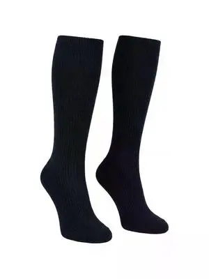 Valentino Garavani Ribbed Socks - Black