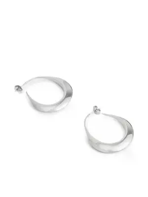 LEMAIRE Drop Hoop Earrings - Silver