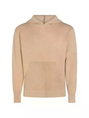 Canali Knitted Pouch-pocket Hoodie - Neutrals