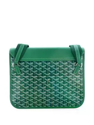 Goyard Coursier Messenger Bag Coated Canvas And Leather Crossbody Bag - Green