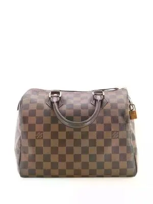 LOUIS VUITTON Speedy Handbag Damier 25 Satchel - Brown