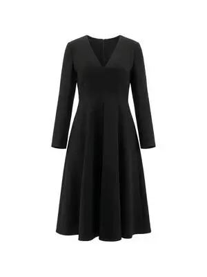 Valentino Garavani V-neck Long-sleeve Dress - Black