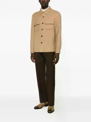 TOM FORD Button-up Chest-pocket Overshirt - Brown