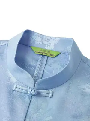 Shanghai Tang Floral Jacquard Belted Shirt