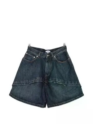 Loewe Layered-panel Jeans Shorts - Blue