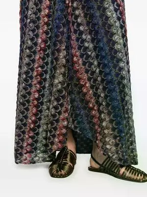 Missoni Torchon Raschel Maxi Dress With V-neck And Asymmetric Hem
