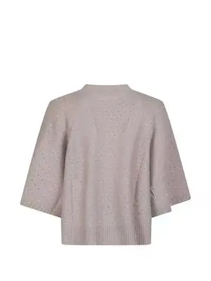 Fabiana Filippi Sequin Embellished Perforated Sweater