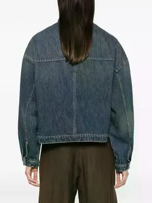 Soeur Lys Belted Denim Jacket - Blue