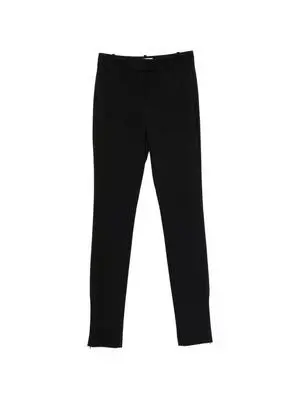 ERMANNO FIRENZE Zip-hem Slim-fit Trousers - Black