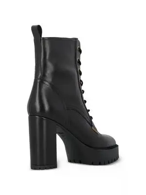 Pinko Lace-up Platform Ankle Boots