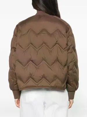 ERMANNO FIRENZE Chevron-quilted Logo-patch Jacket