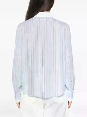 ERMANNO FIRENZE Vertical-stripe Long-sleeve Shirt