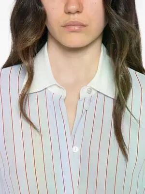 ERMANNO FIRENZE Vertical-stripe Long-sleeve Shirt