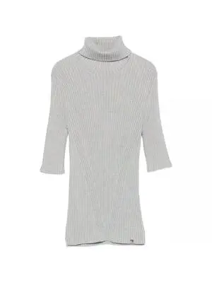 Herno Turtleneck Short-sleeve Sweater - Grey