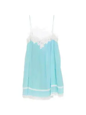 DÔEN Clemente Lace-trim Dress - Blue