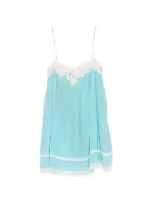 DÔEN Clemente Lace-trim Dress - Blue