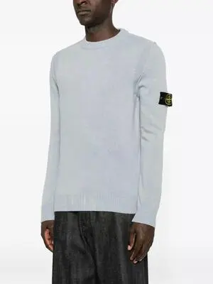 Stone Island Logo-patch Crew-neck Sweater