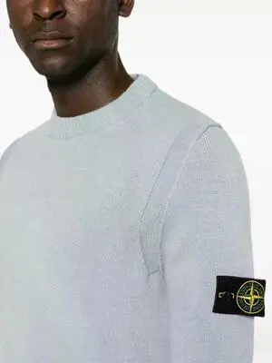 Stone Island Logo-patch Crew-neck Sweater