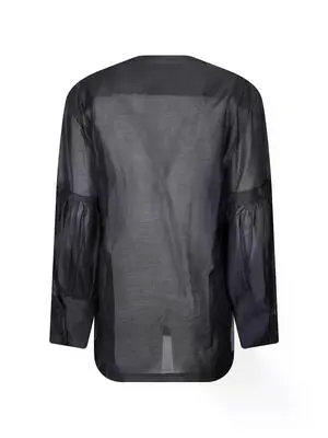THELATEST Sheer Puff-sleeve Blouse