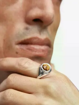 Monica Vinader Tiger's Eye Signet Ring