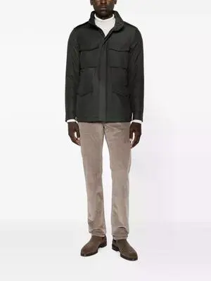 Jacob Cohen Corduroy-effect Straight-leg Trousers - Neutrals
