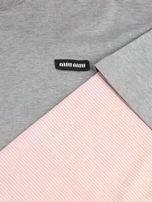 Miu Miu Layered-sleeve Cropped T-shirt