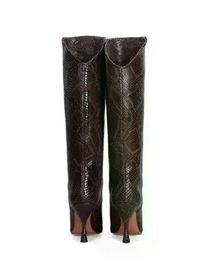 CASTAGNA Nimes Snake-effect Knee-high Boots