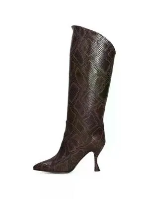 CASTAGNA Nimes Snake-effect Knee-high Boots