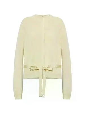 FERRAGAMO Belted Cashmere Cardigan - Yellow
