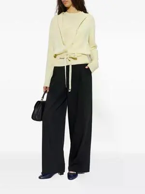 FERRAGAMO Short-sleeve Cashmere Sweater - Yellow