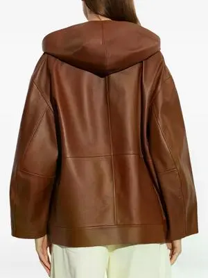 Max Mara Hooded Leather Jacket