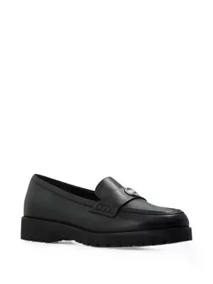 Michael Kors Logo-plaque Leather Ballet Flats