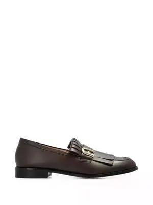 Furla Fringe Detail Logo Plaque Loafers